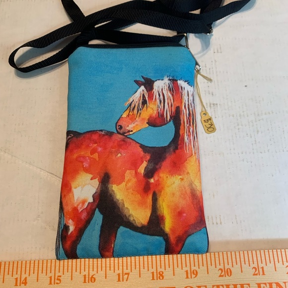 Janine King Designs | Bags | Painted Ponies Cell Phone Crossbody By ...
